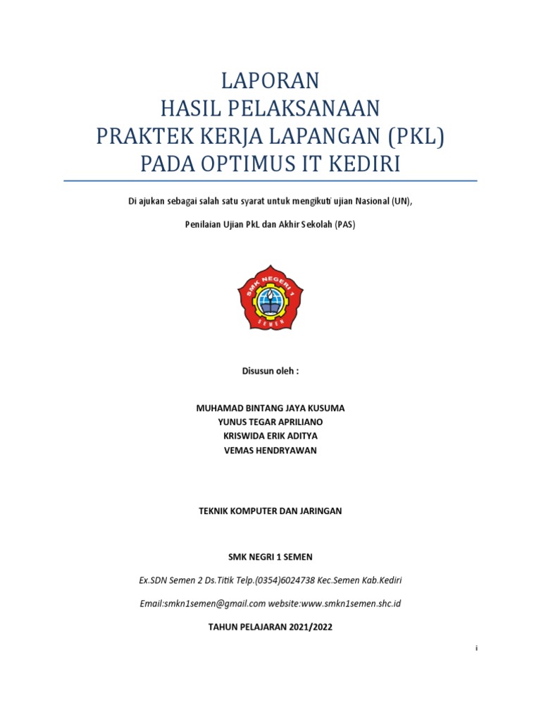 Laporan Praktek Lapangan Kerja (PKL) | PDF | Bisnis | Teknologi & Rekayasa
