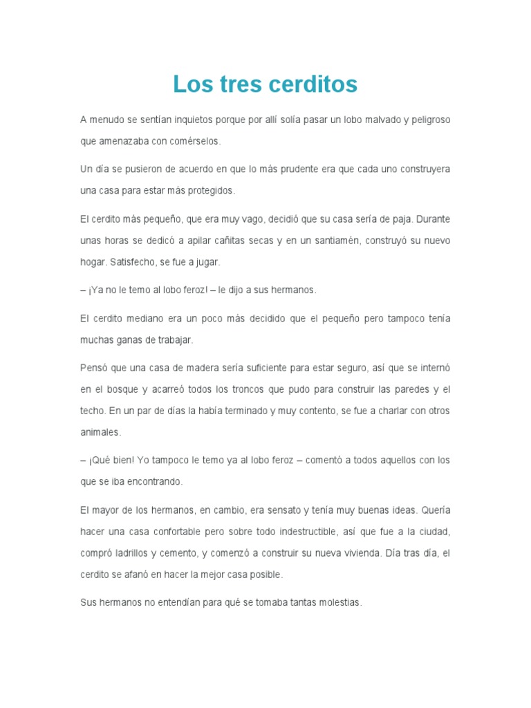 Los Tres Cerditos | PDF