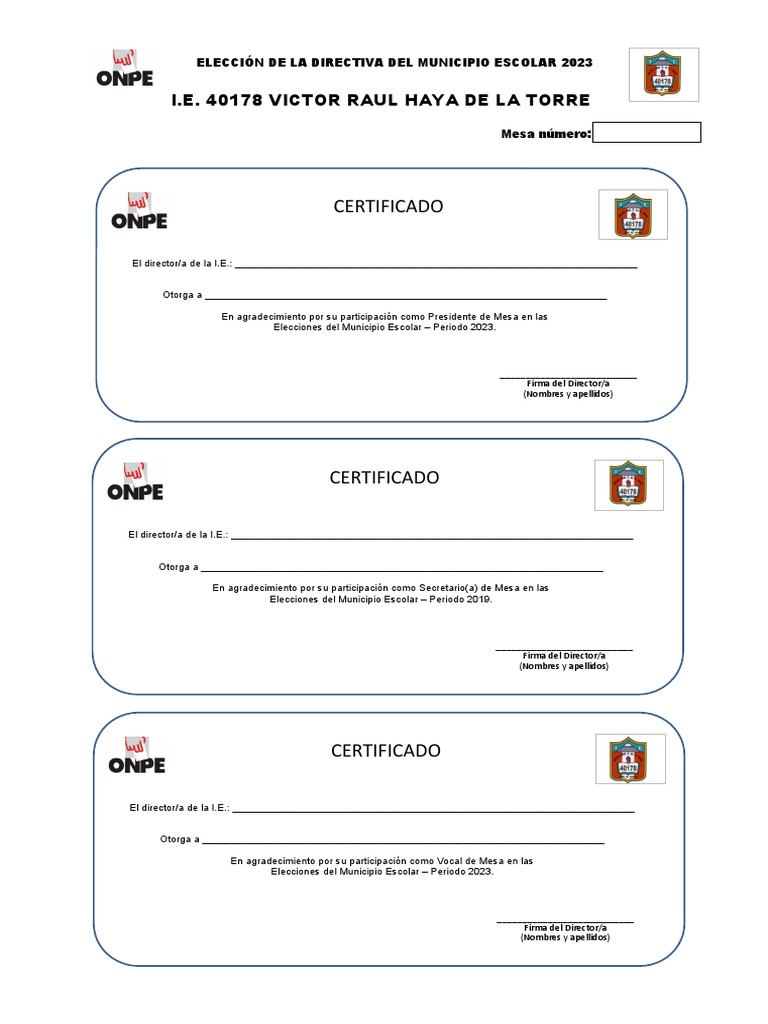 Certificados | PDF