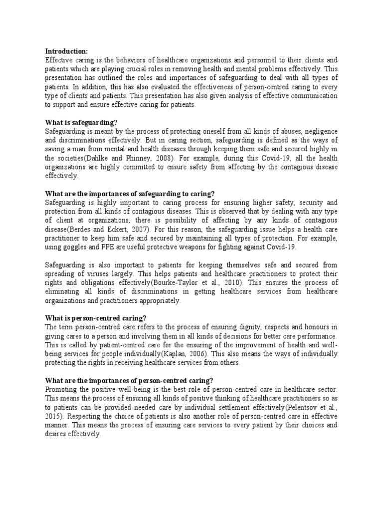 Hamida - SHN3023 - Effective Caring - Group Presentaion - MJS | PDF | Health Care | Communication