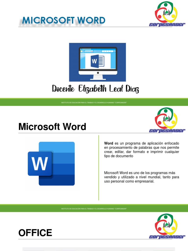 Manejo Basico de TIC Word | PDF | Microsoft Word | Ventana (informática)
