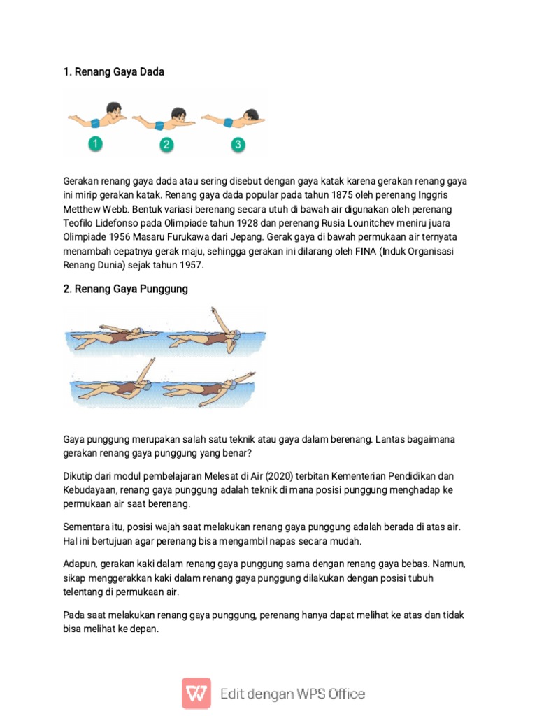 Gaya Renang Pjok | PDF