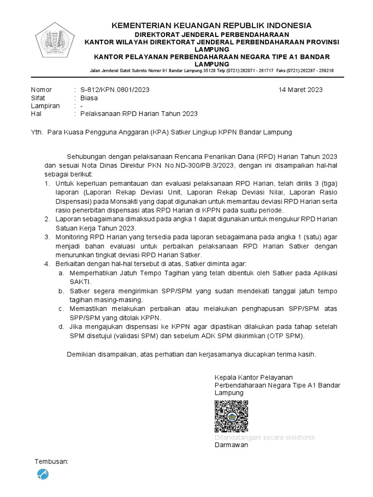 Pelaksanaan Rpd Harian Tahun 2023 Pdf