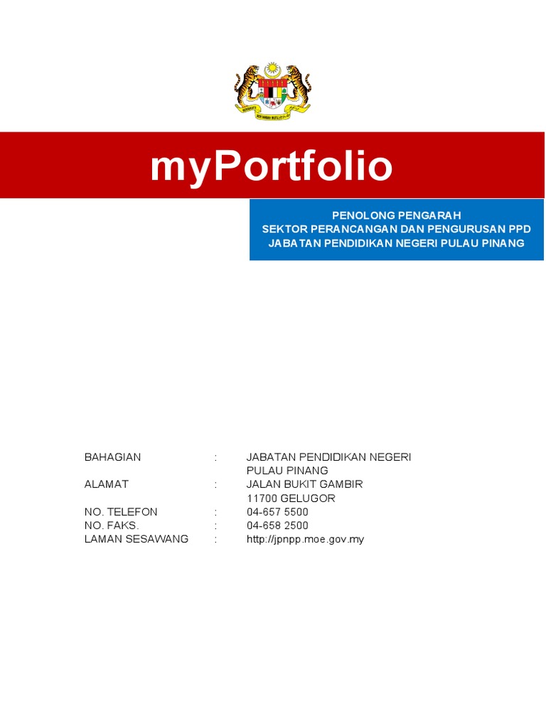 Templat Myportfolio A4 Format | PDF