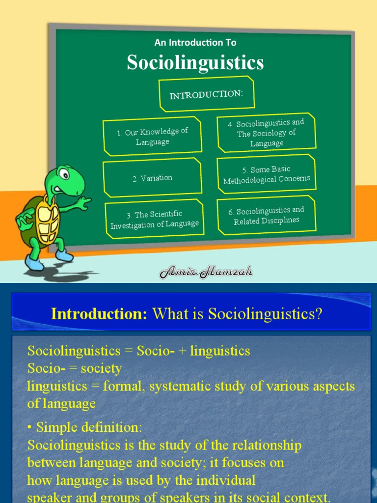 1 A An Introduction To Sociolinguistics - Variation | PDF | Sociolinguistics | Linguistics