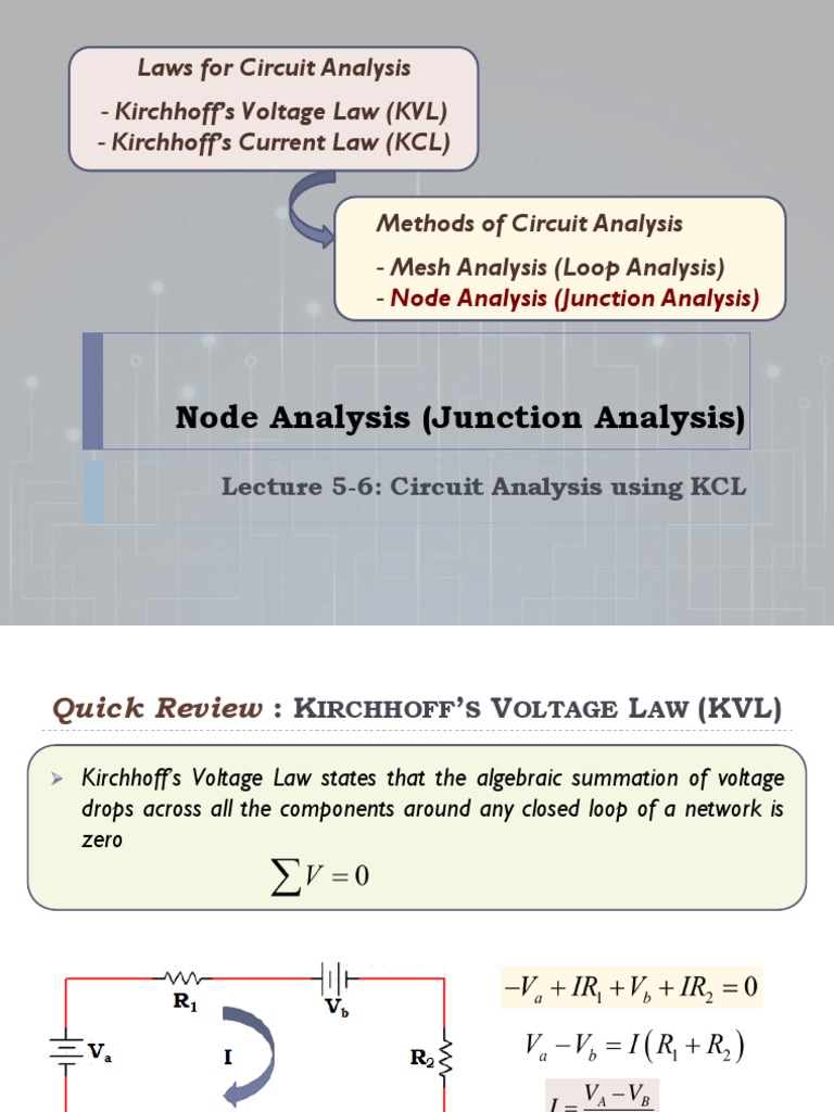 BCT Lecture5 6 Node Analysis | PDF | Network Analysis (Electrical ...