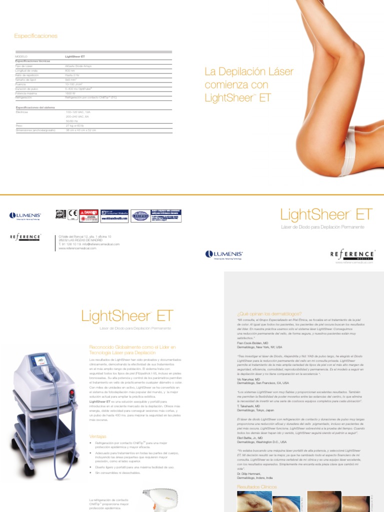 Lumenis LightSheer ET at Reference Medical | PDF | Dispositivos ópticos ...