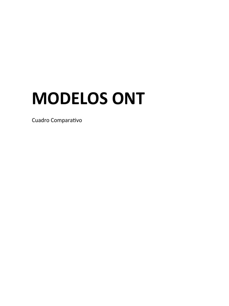 Guía de Revisión de Modelos ONT | PDF