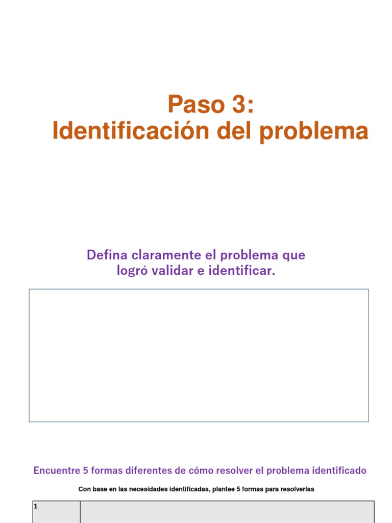 Paso 3 Identificación Del Problema | PDF