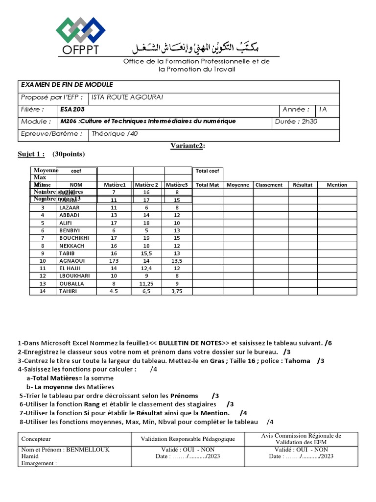 Examen M206 : Culture Numérique | PDF
