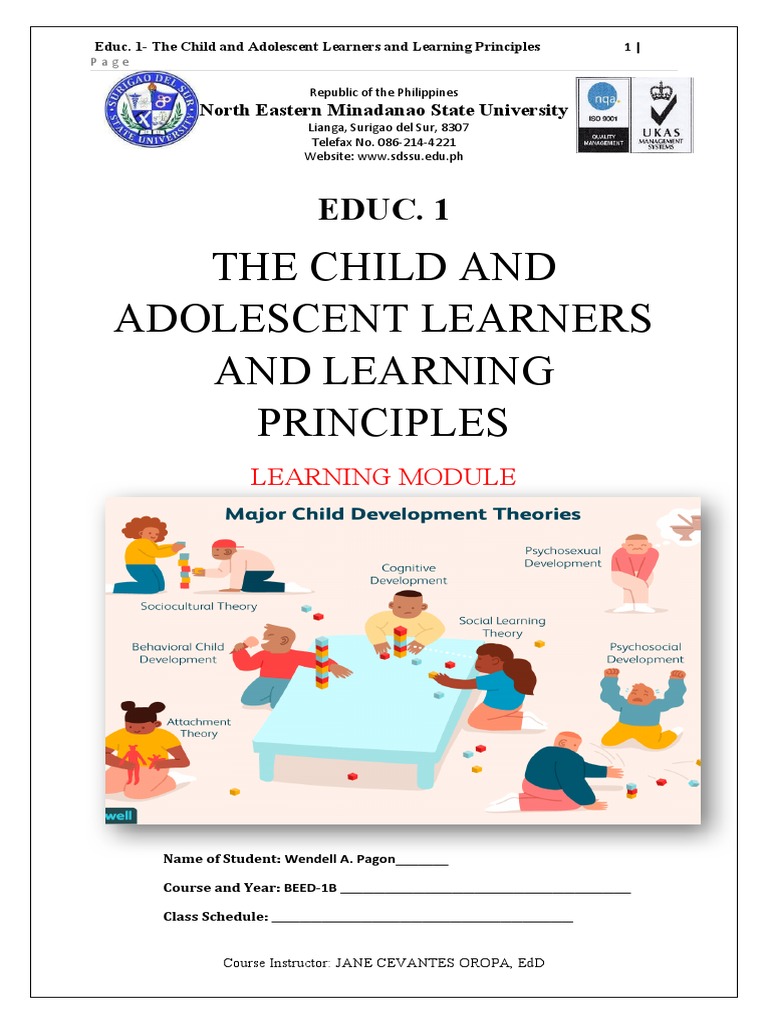 Educ 1 Module-Edited Wendell Pagon | PDF | Learning | Developmental ...