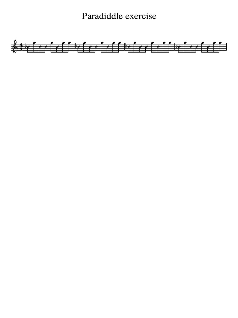 Paradiddles in BB | PDF