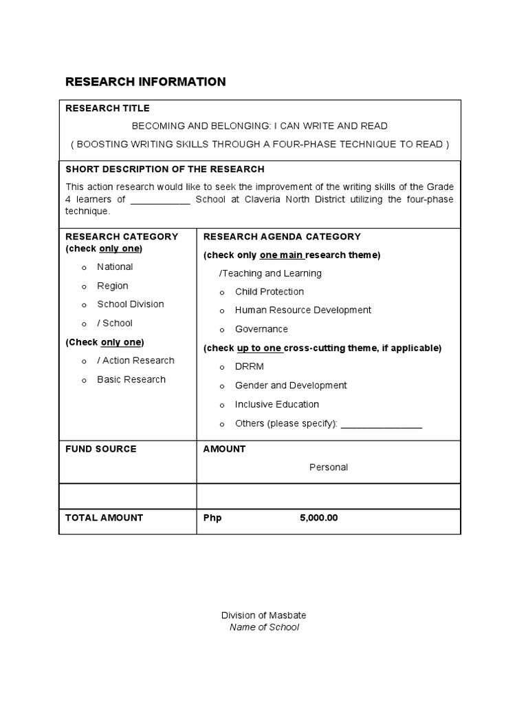 Action Research Writing 1 | PDF