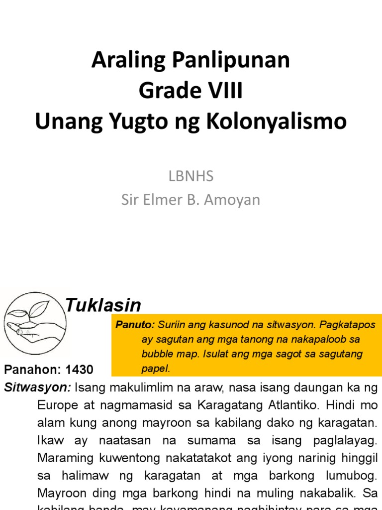 Modyul 2 - Unang Yugto NG Kolonyalismo | PDF