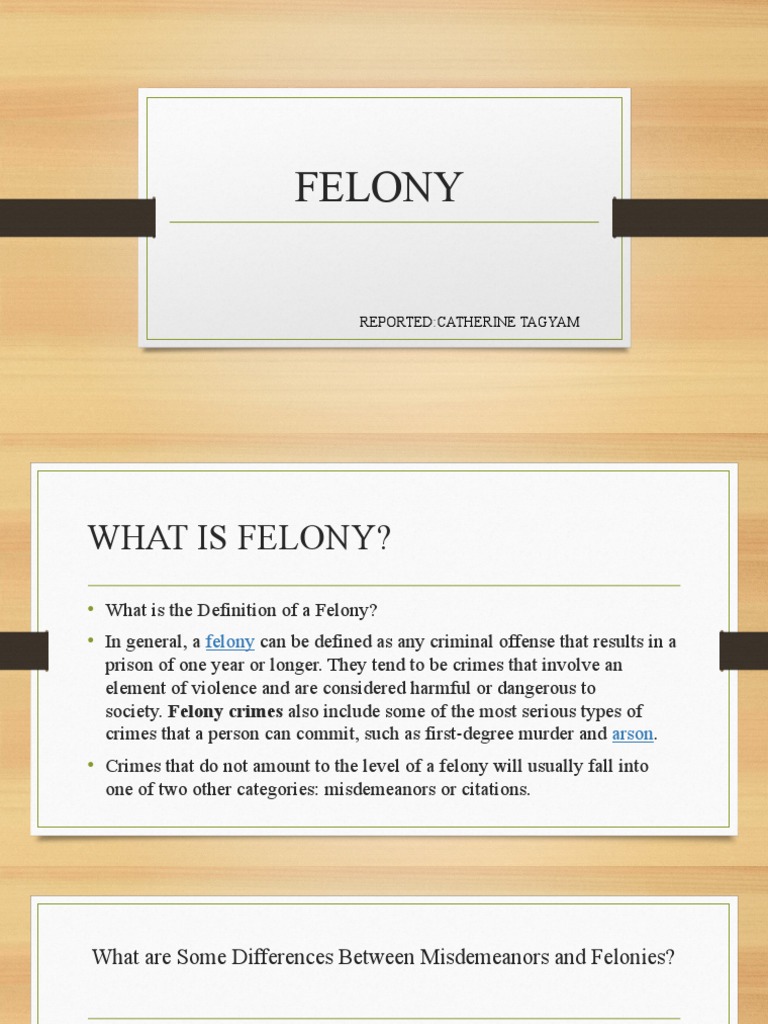 Felony | PDF | Felony | Misdemeanor
