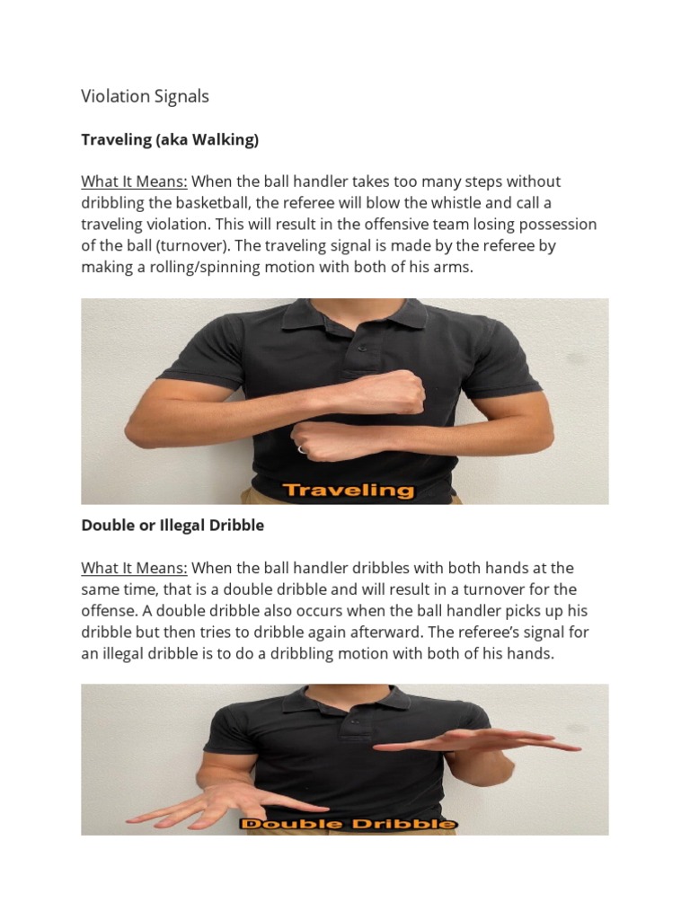 Violation Signals | PDF | Sports Rules And Regulations | Team Sports