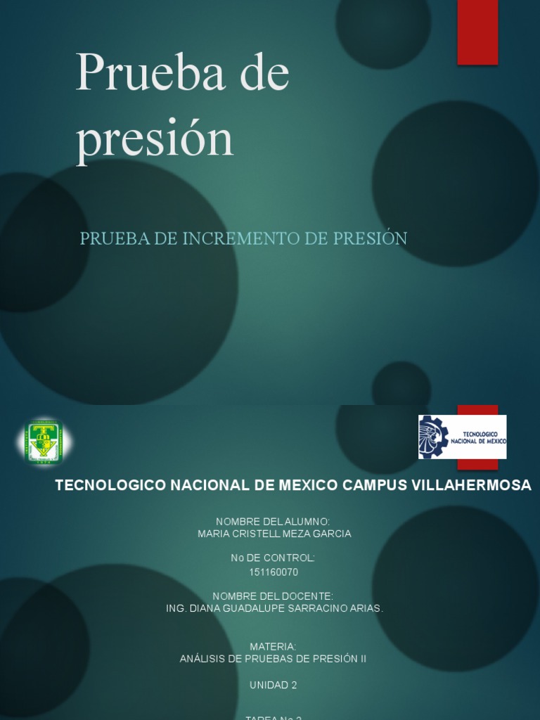 Unidad 2 Pruebas de Incremento de Presion | PDF | Medición | Gases