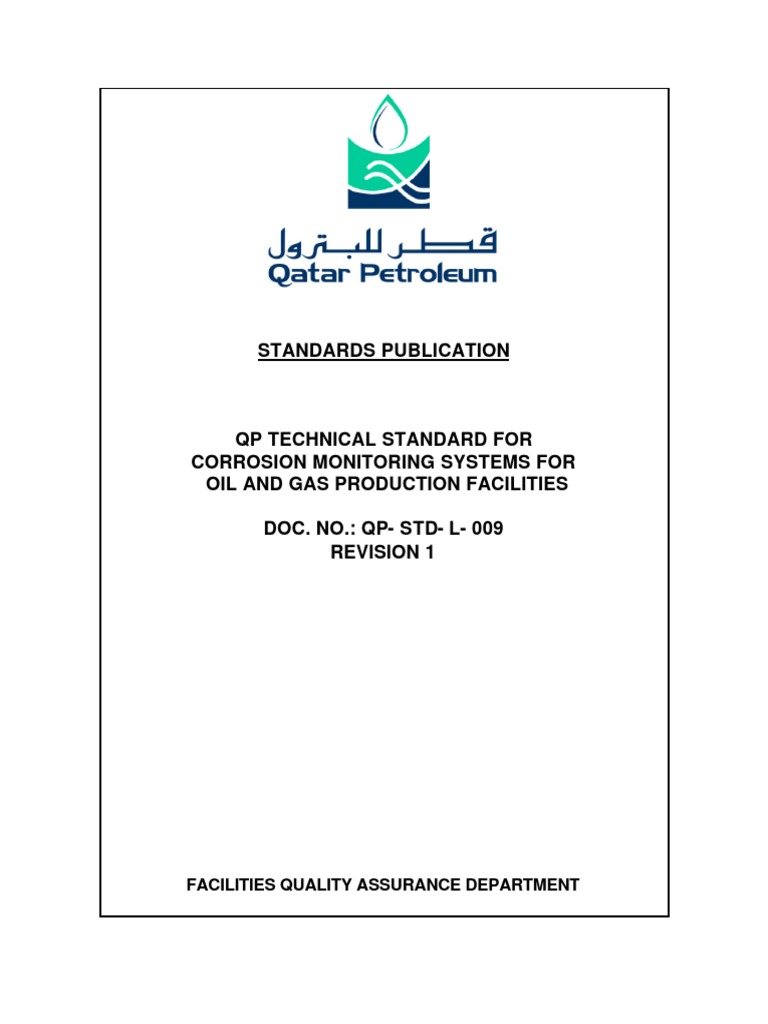QP STD L 009 R1 TechSpecfor Corrosion Monitoring System | PDF | Corrosion | Pipe (Fluid Conveyance)