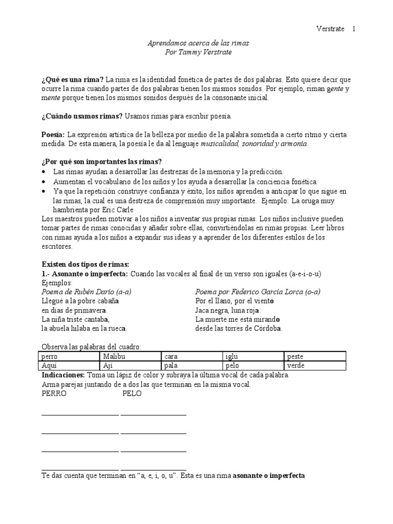 S3 Ritmo y Rima | PDF | Rima | Poesía
