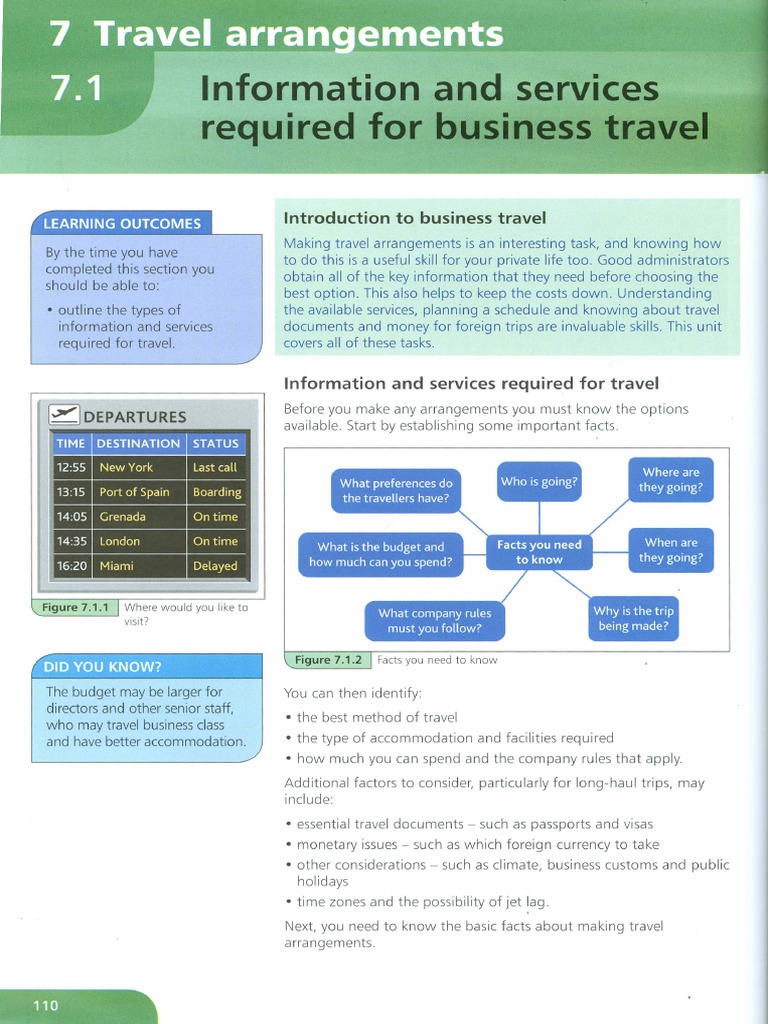 Travel Arrangements Notes | PDF