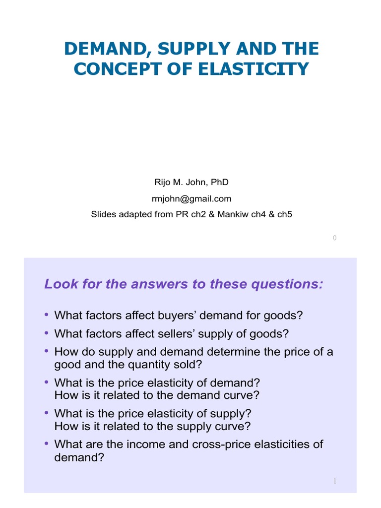 Session 2-3 | PDF | Demand | Elasticity (Economics)