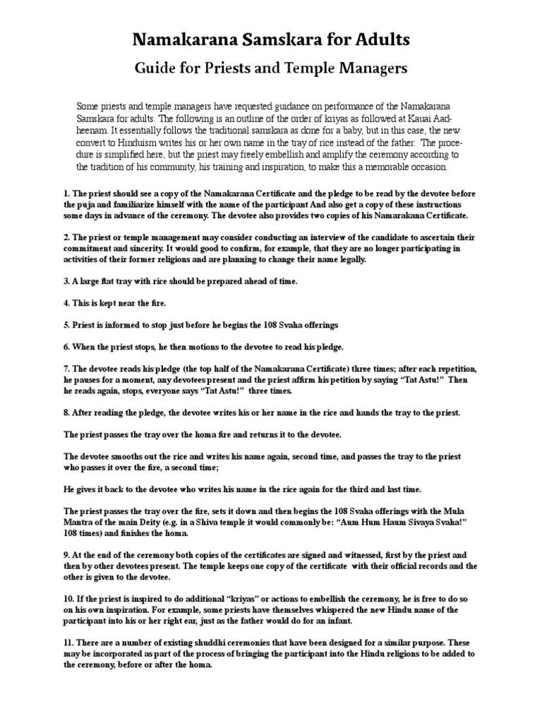 Simple Namak Instructions Priest | PDF | Priest | Religious Faiths