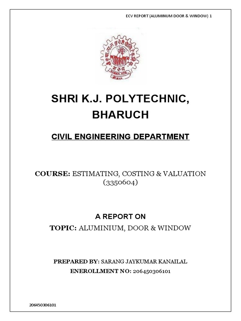 Aluminium Doors and Windows Specifications | PDF