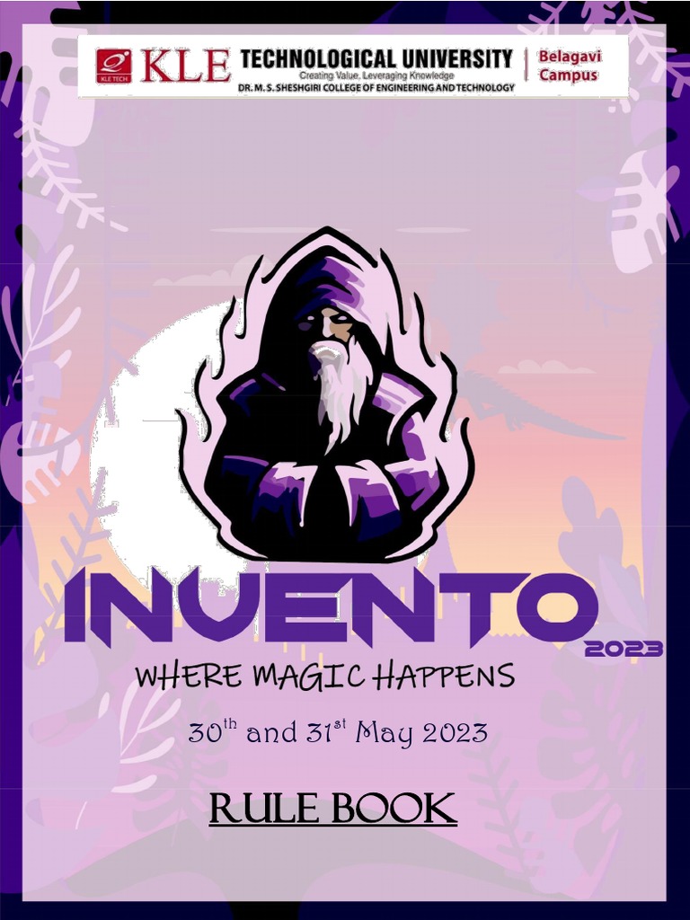 Invento'23 Final Rulebook-1 | PDF