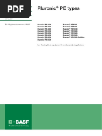 Pluronic PE Types | PDF | Emulsion | Surfactant