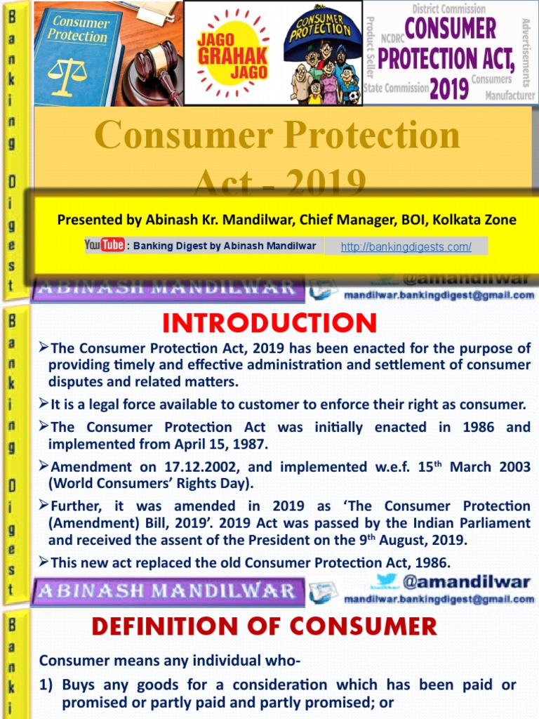 Consumer Protection Act 2019 Overview | PDF | Justice | Crime & Violence