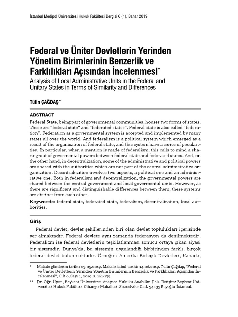 Federal Devlet Nedir | PDF