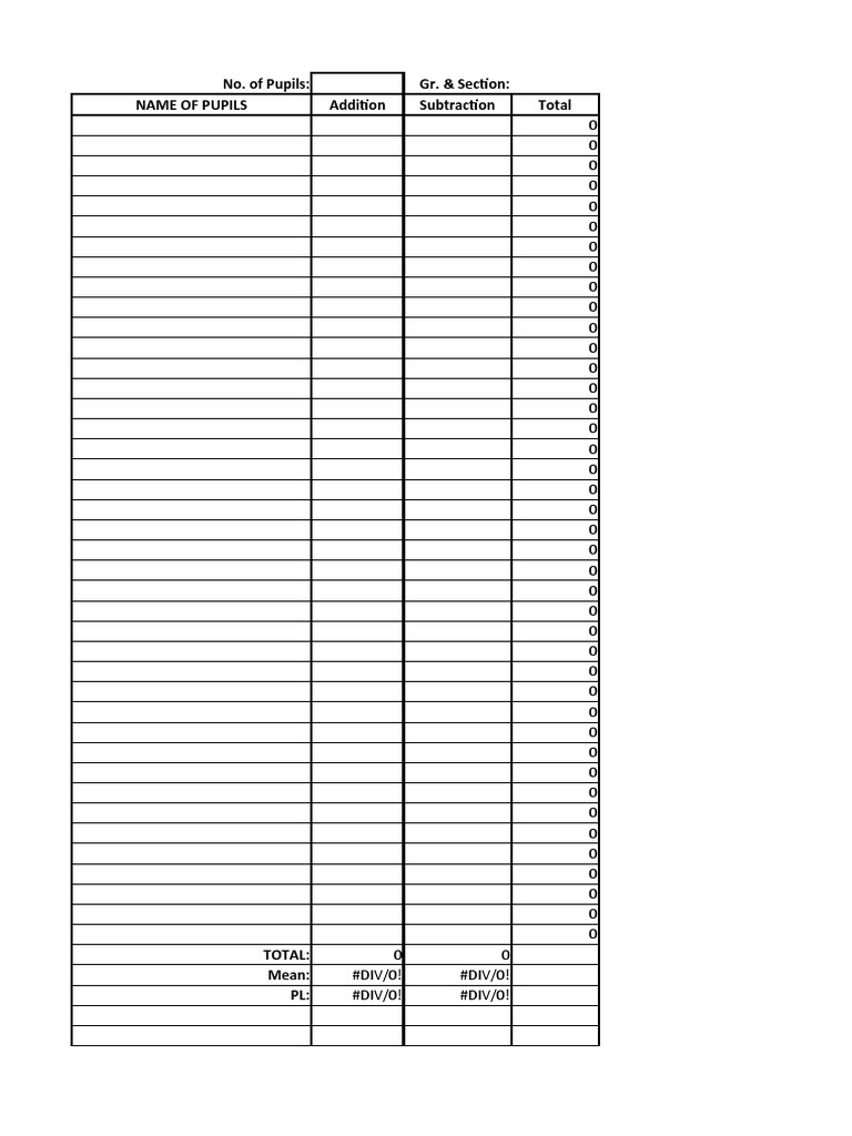 All Numerates Form 2020 2021 TEMPLATE | PDF