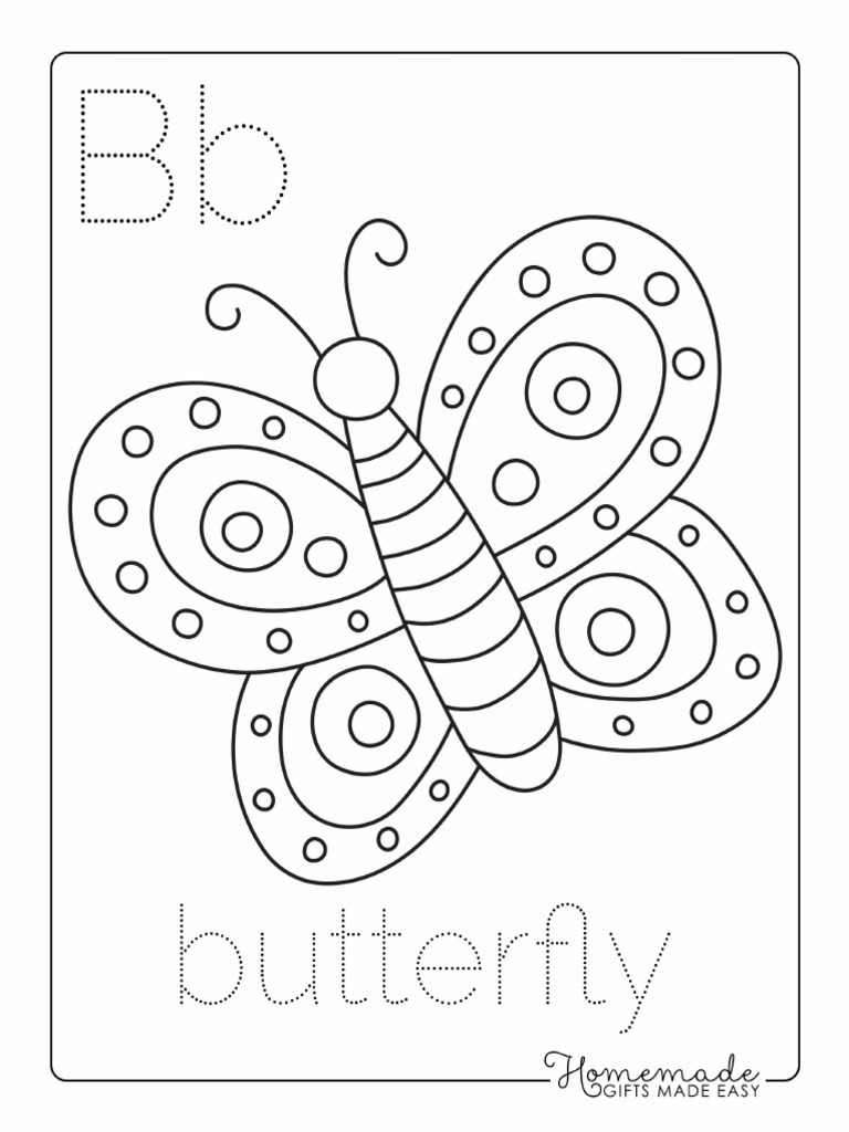 Butterfly Coloring Pages Simple Preschoolers | PDF