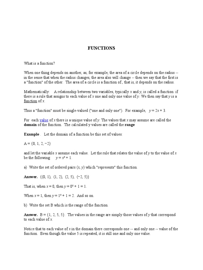 Functions | PDF