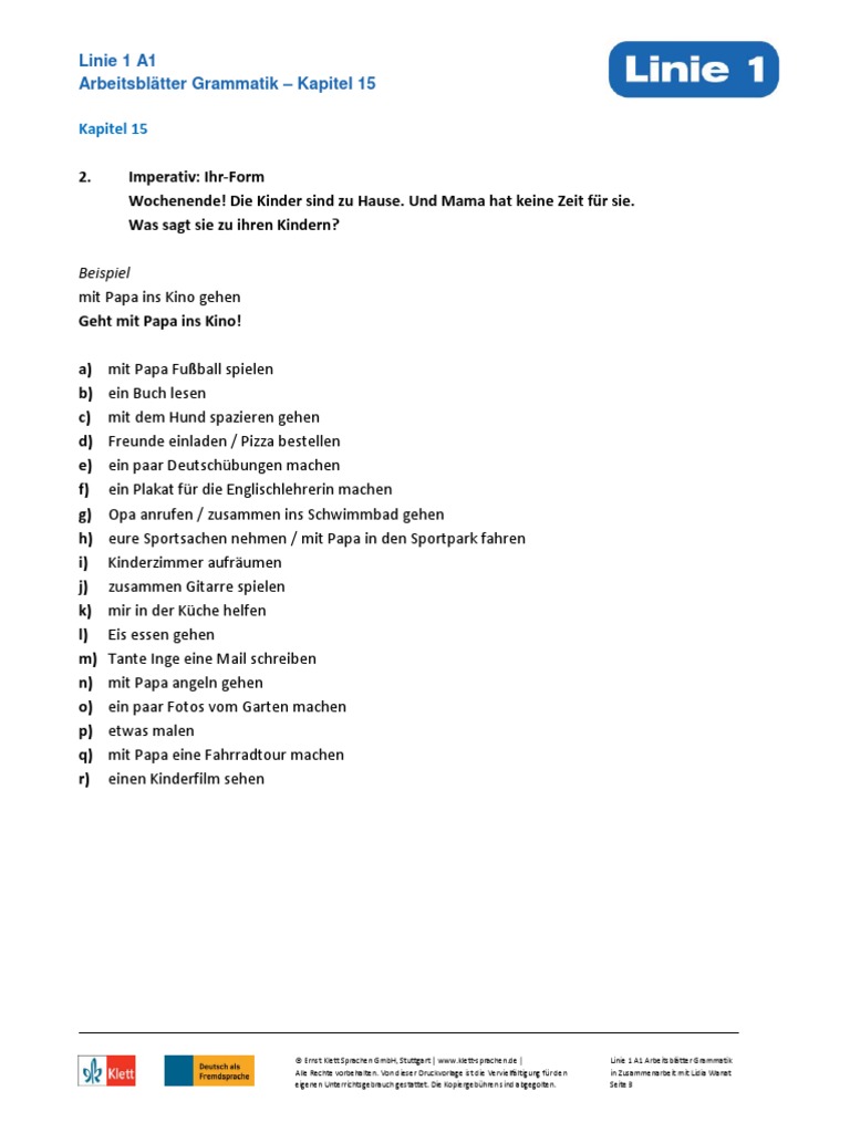 Imperativ Ihr-Form | PDF