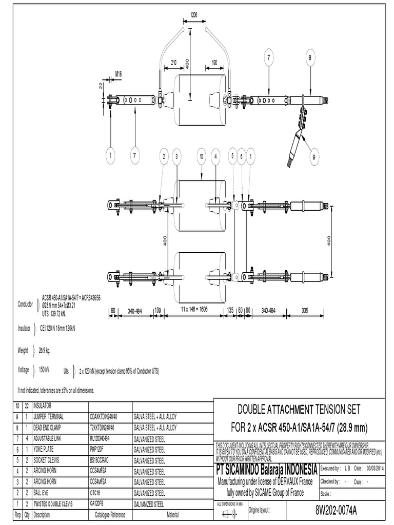 PT Sicamindo Balaraja Indonesia: Double Tension SET FOR | PDF | Insulator (Electricity ...