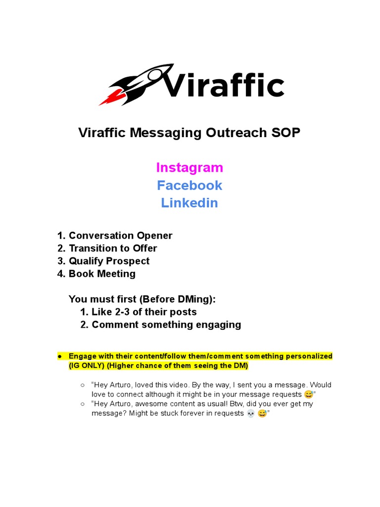 Agency Outreach SOP - Script | PDF