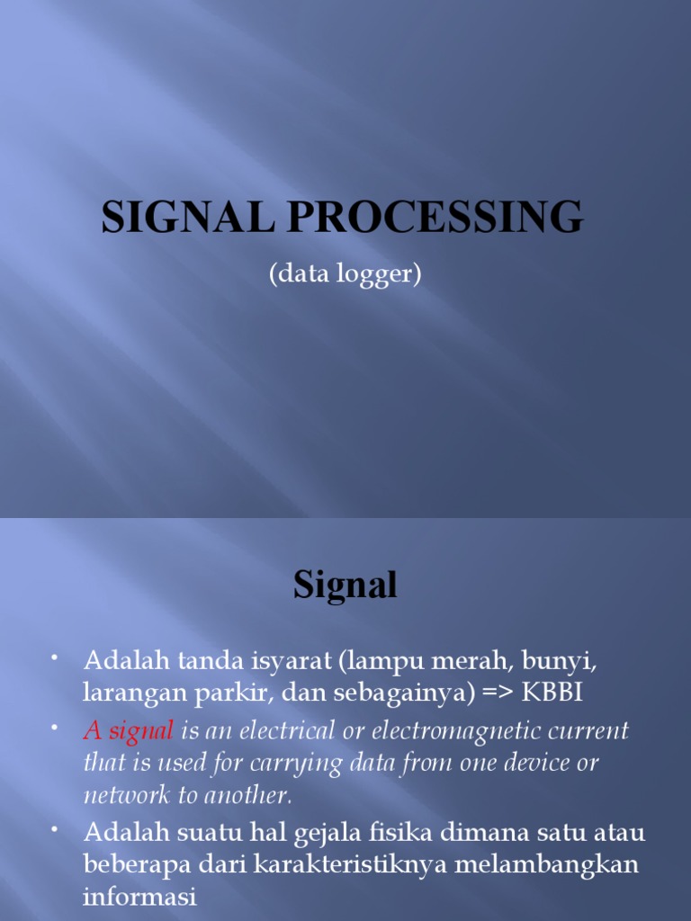 Signal Processing Part 1 | PDF