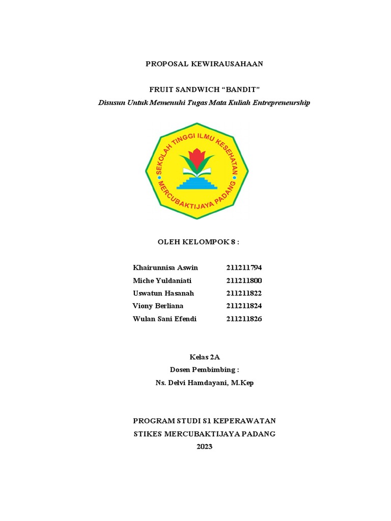 Proposal Usaha Fruit Sandwich "Bandit" | PDF | Bisnis