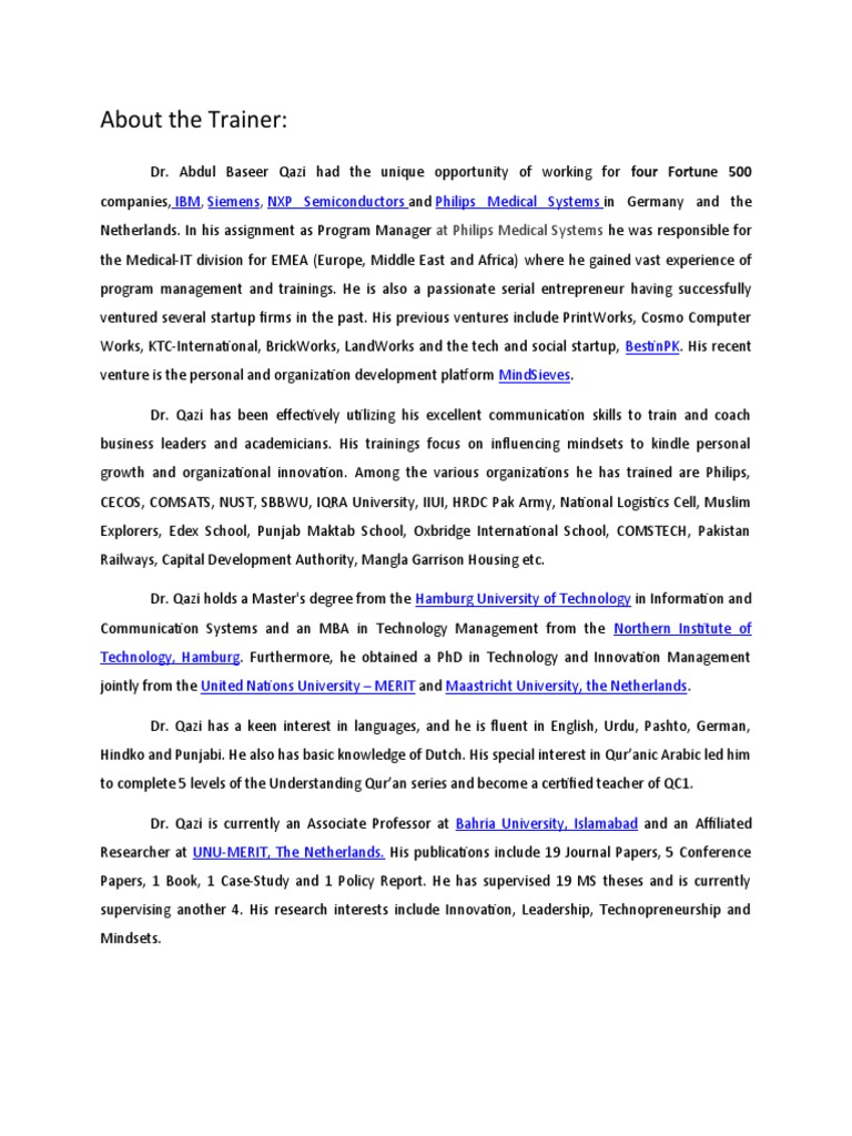 Dr. Abdul Baseer Qazi Profile | PDF