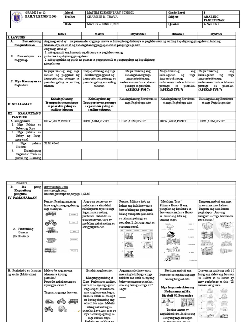 Q4-Wk5-Grade 1 Ap | PDF