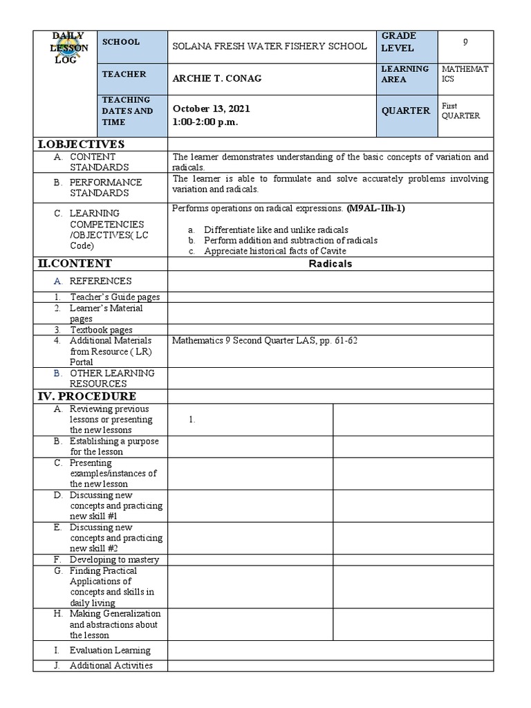 DLL - Cot 2 | PDF | Learning | Teachers