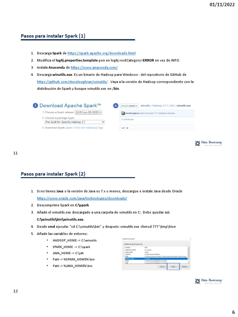 Pasos para Instalar Spark | PDF