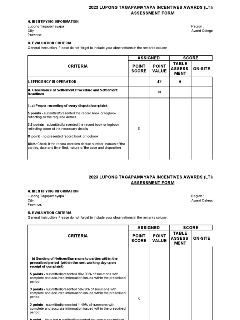 1 26 23 - LTIA-Assessment-Form | PDF | Alternative Dispute Resolution ...