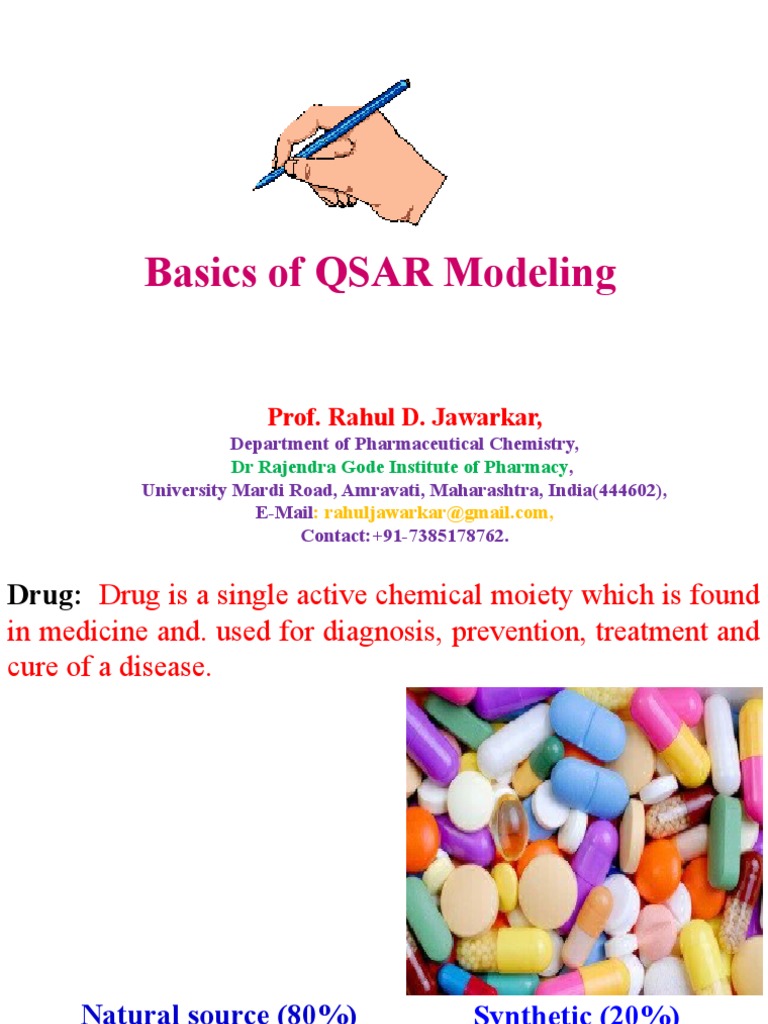 Basics Of Qsar Modeling By Prof Rahul D Jawarkar Pdf Quantitative