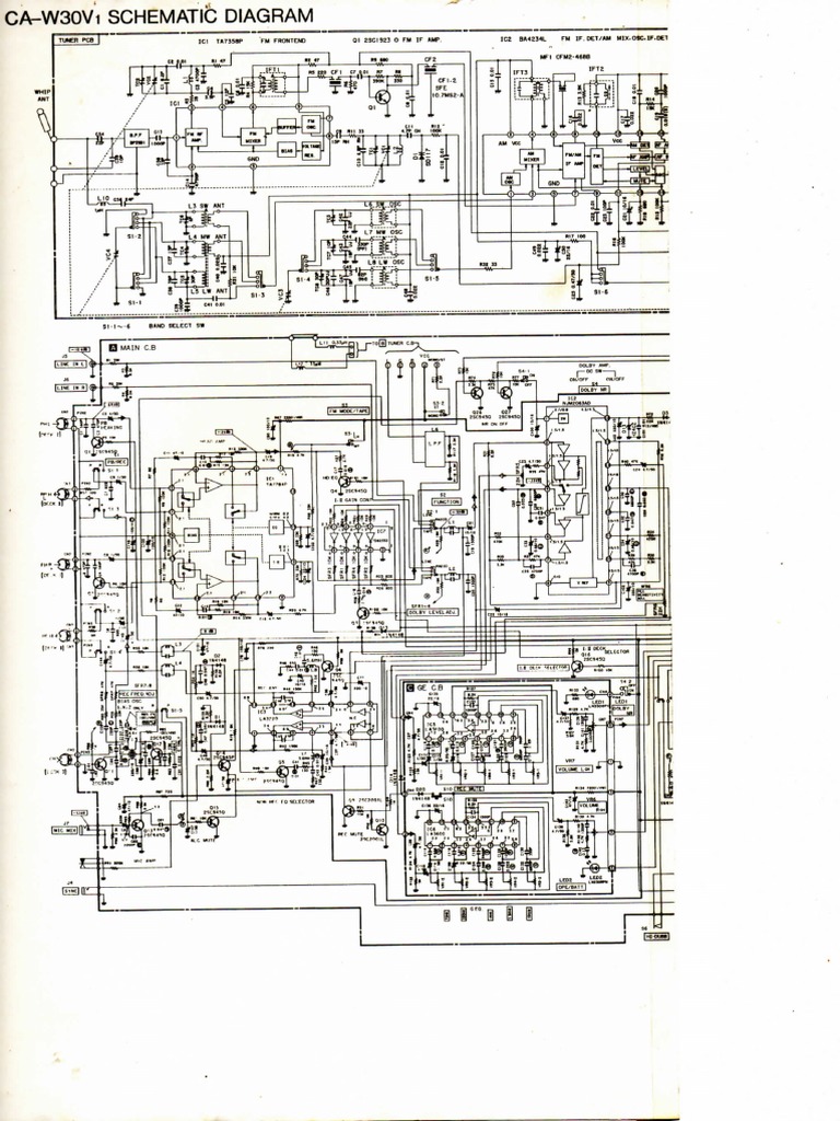 Aiwa Caw-30v Kasette Deck - SCH | PDF