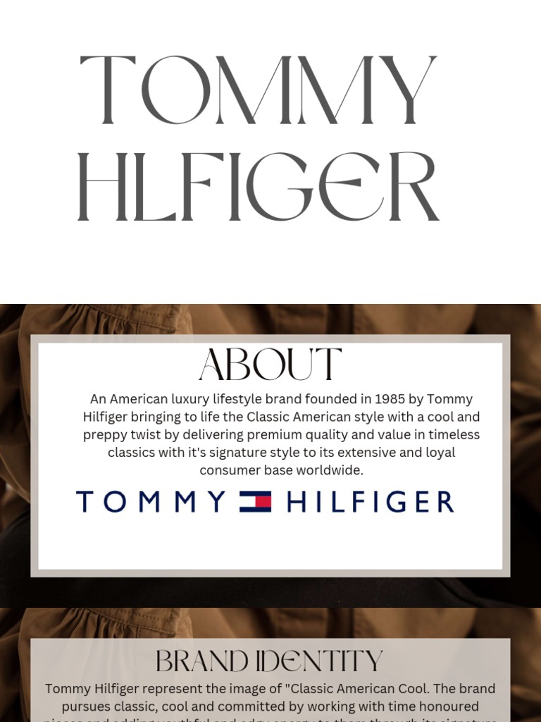 Tommy Hilfiger Brand Overview and Values | PDF | Brand | Fashion