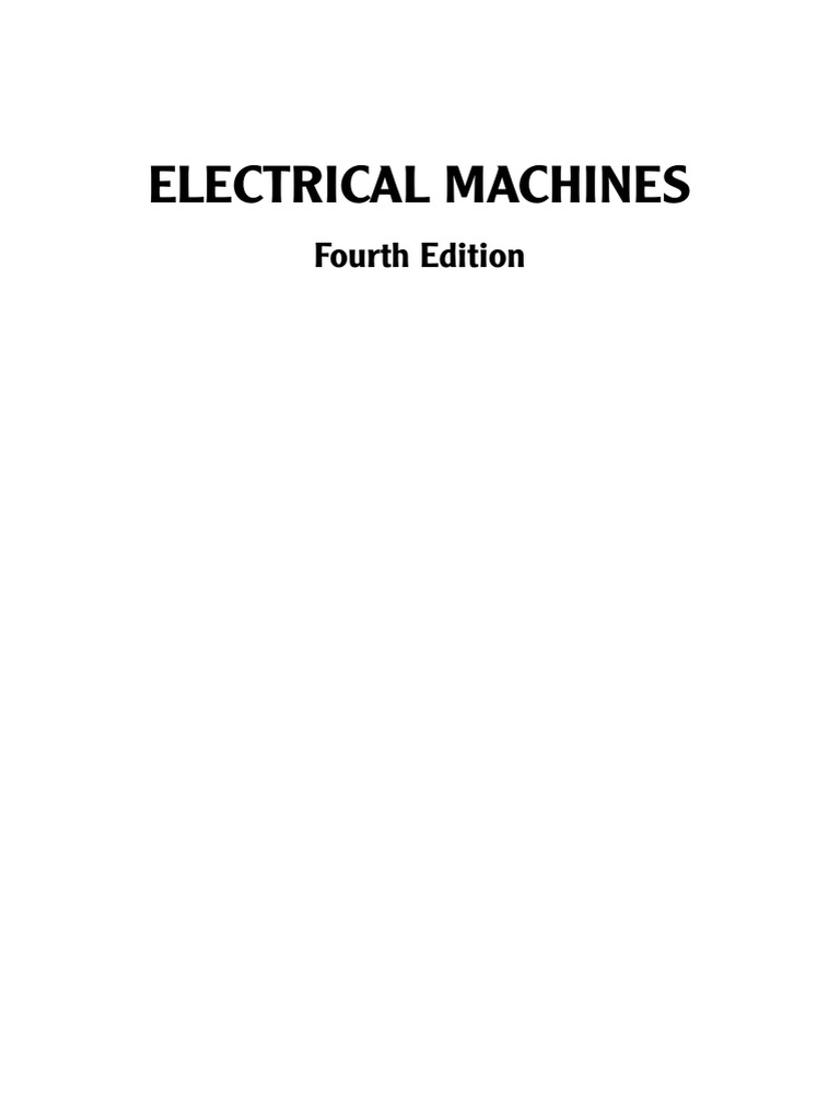 Electrical Machines | PDF | Electric Motor | Electromagnetic Induction
