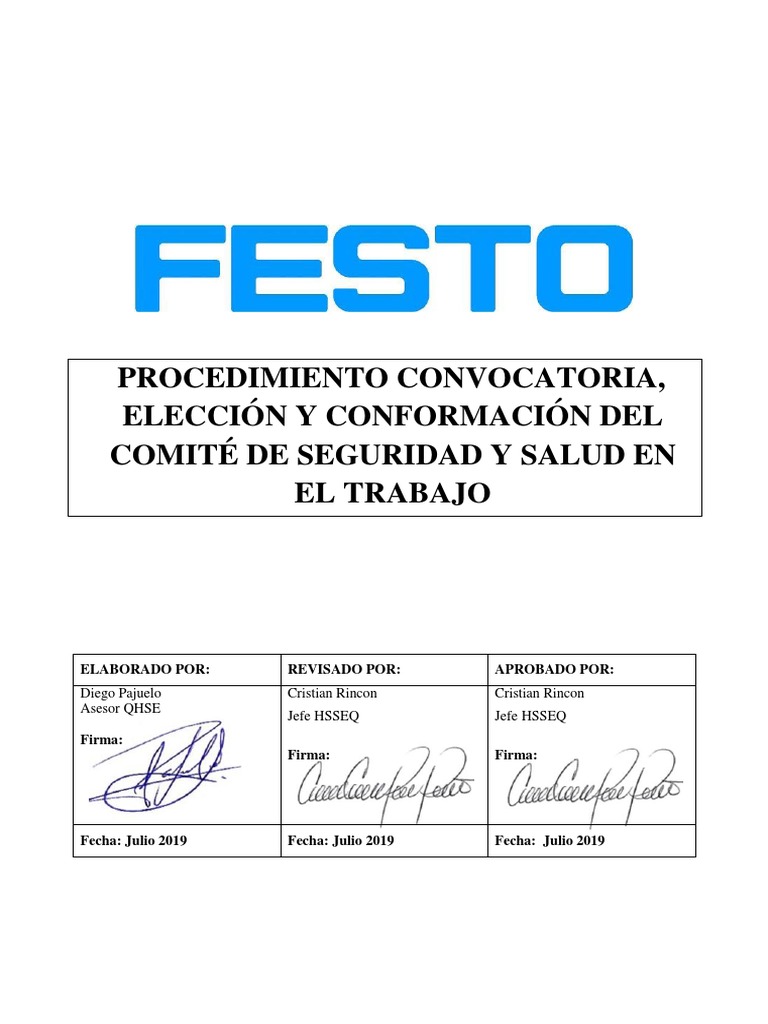 PR-SGSSTA-002 Convocatoria, Elección y Conformación Del CSST | PDF ...