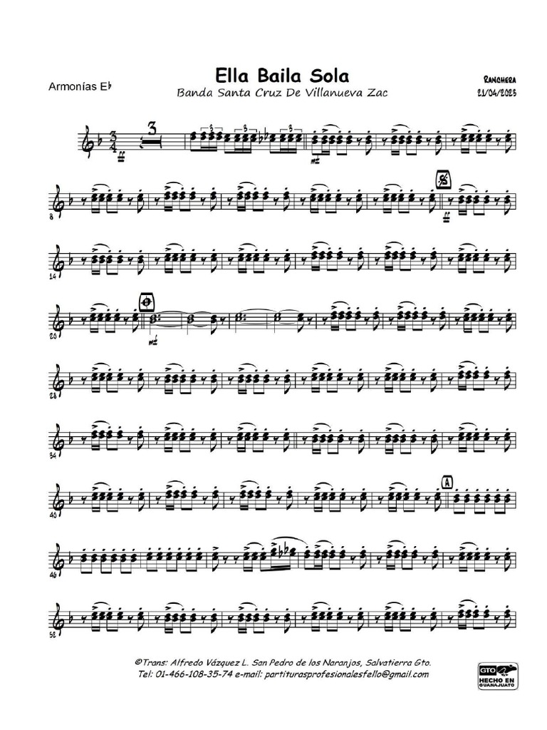 Ella Baila Sola - Partituras | PDF